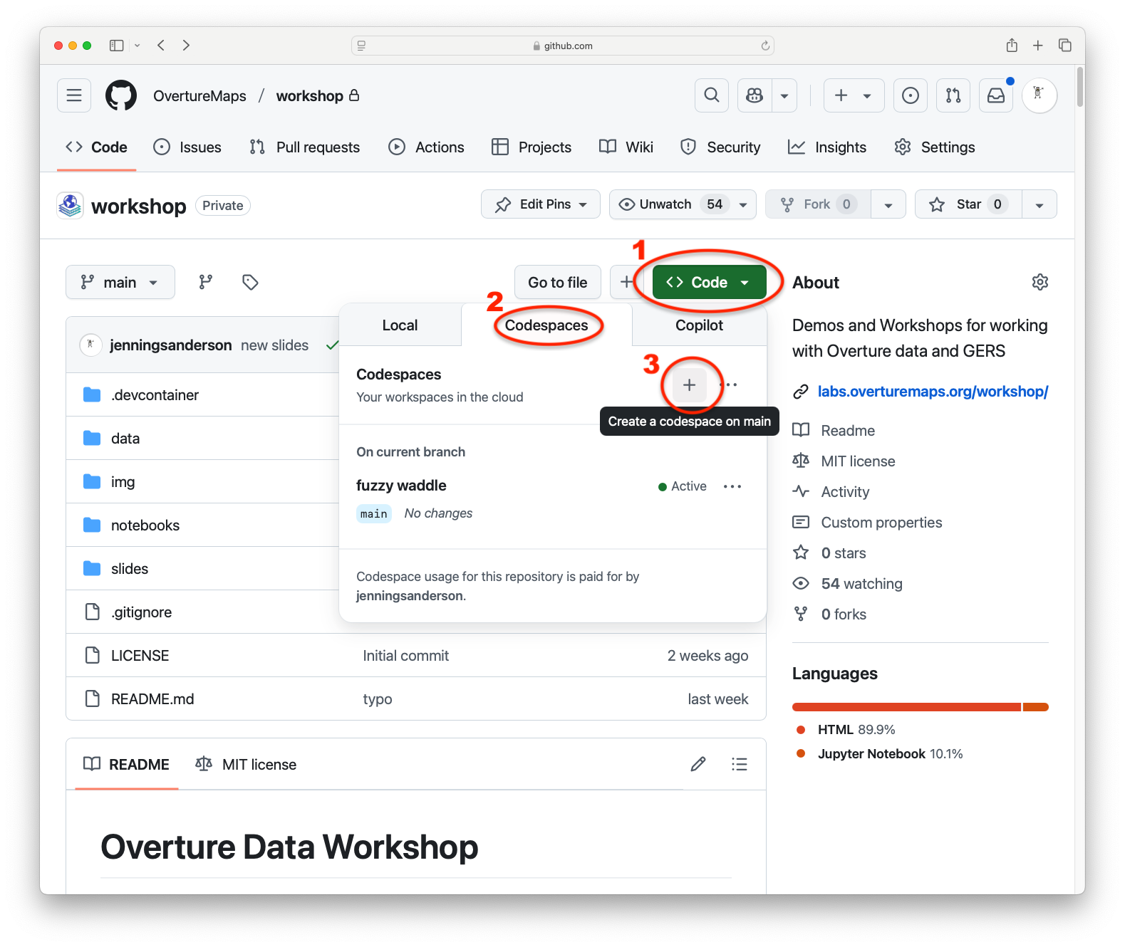 Overture Data Workshop Workshop